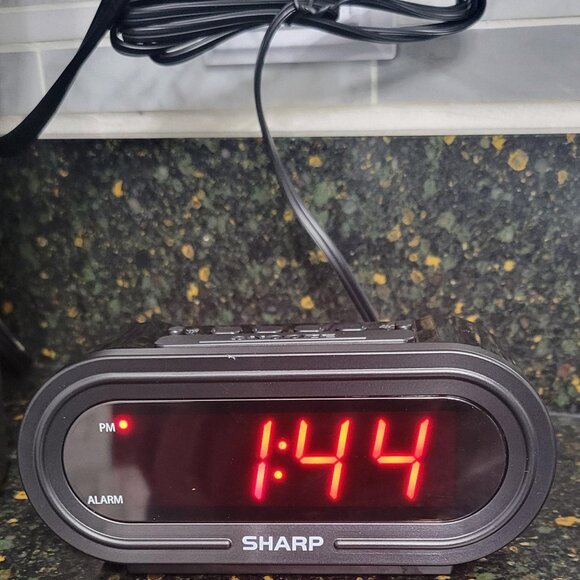 Sharp | Other | Sharp Black With Red Led Digital Corded Electric Alarm ...